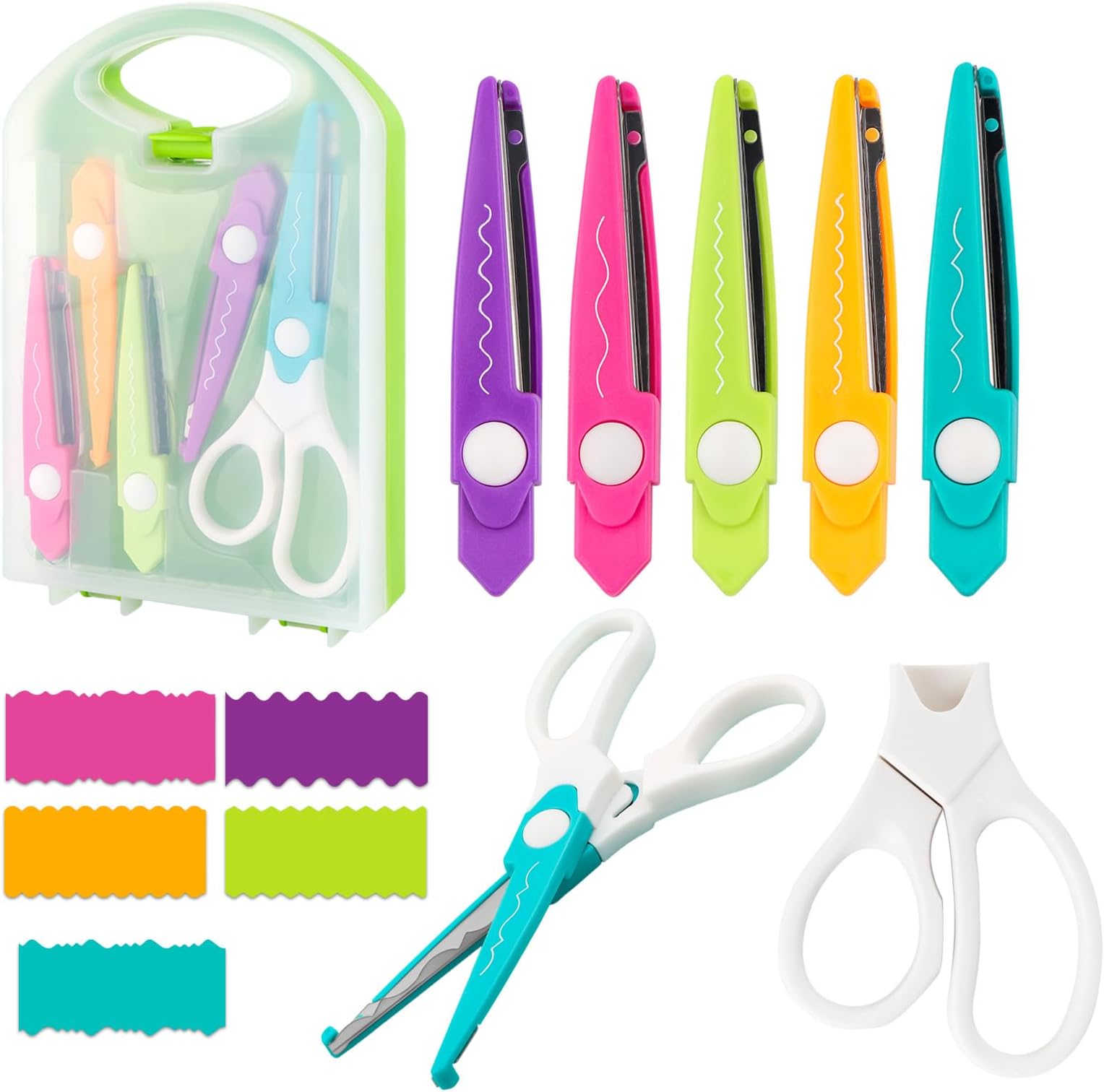 Amazon.com: Zink 6 Colorful Decorative Edge Craft Scissor Set for Kodak ...