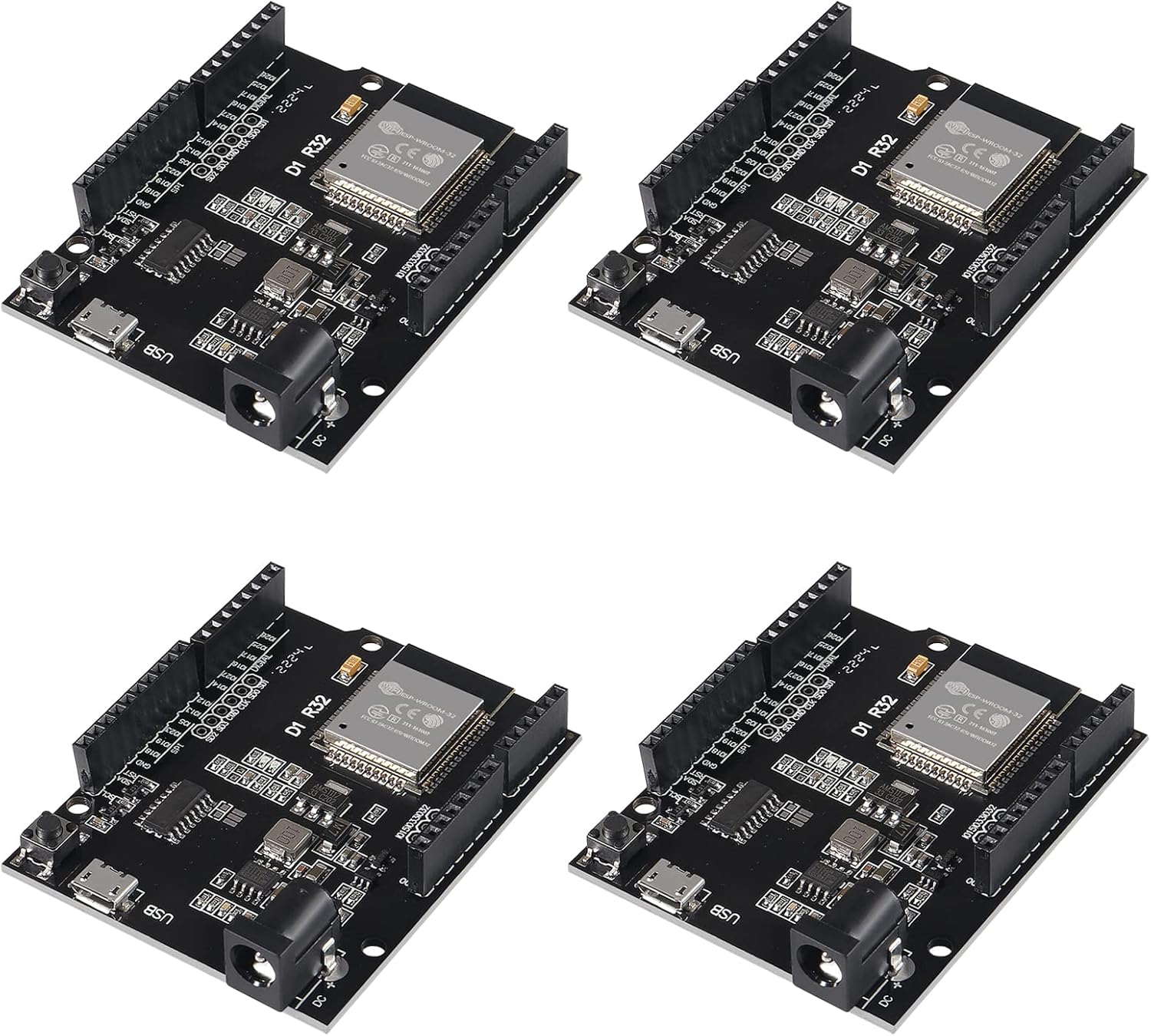 Amazon.com: 4Pcs ESP32 ESP-32 WiFi Bluetooth D1 Board Module CH340 ...