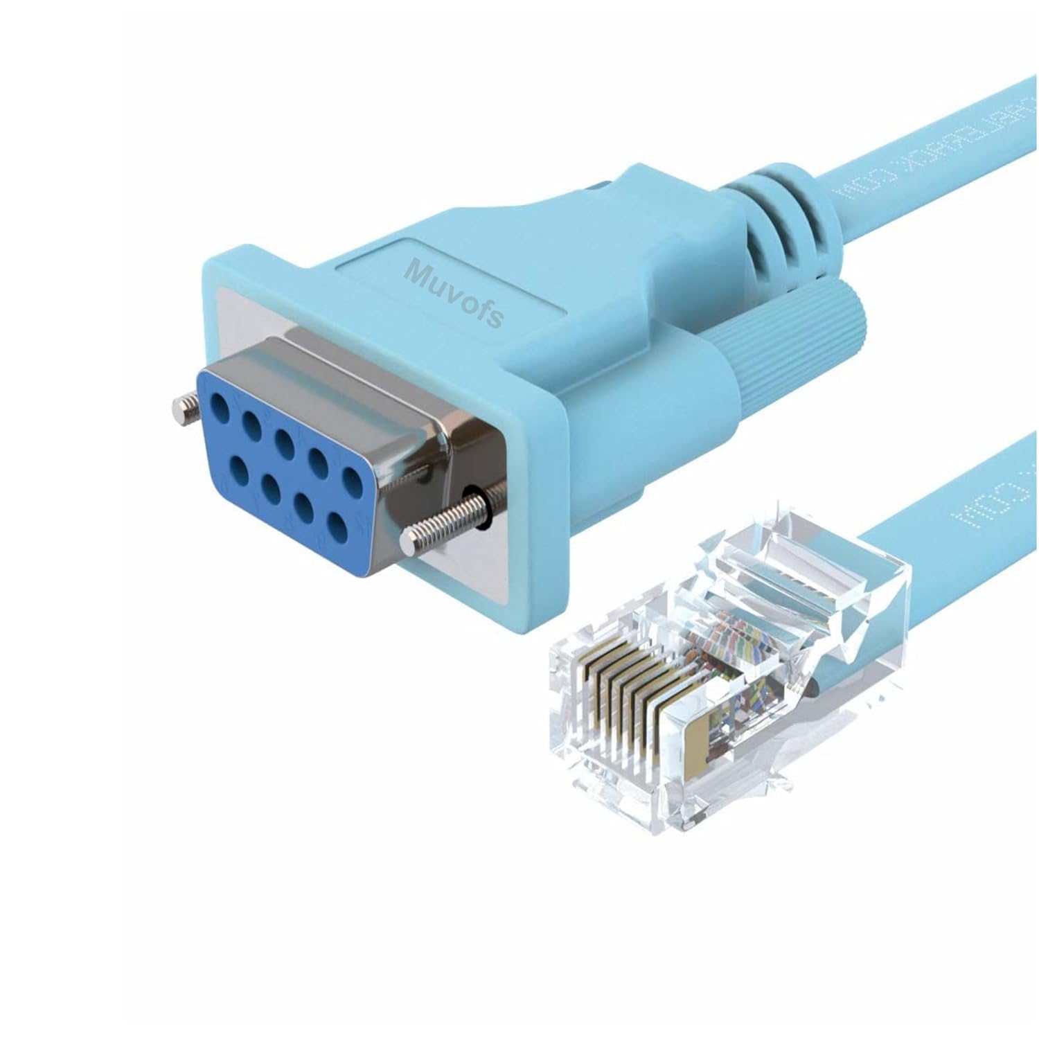 Muvofs DB9 Rollover to RJ45 Console Cable Serial Adapter for Laptop ...