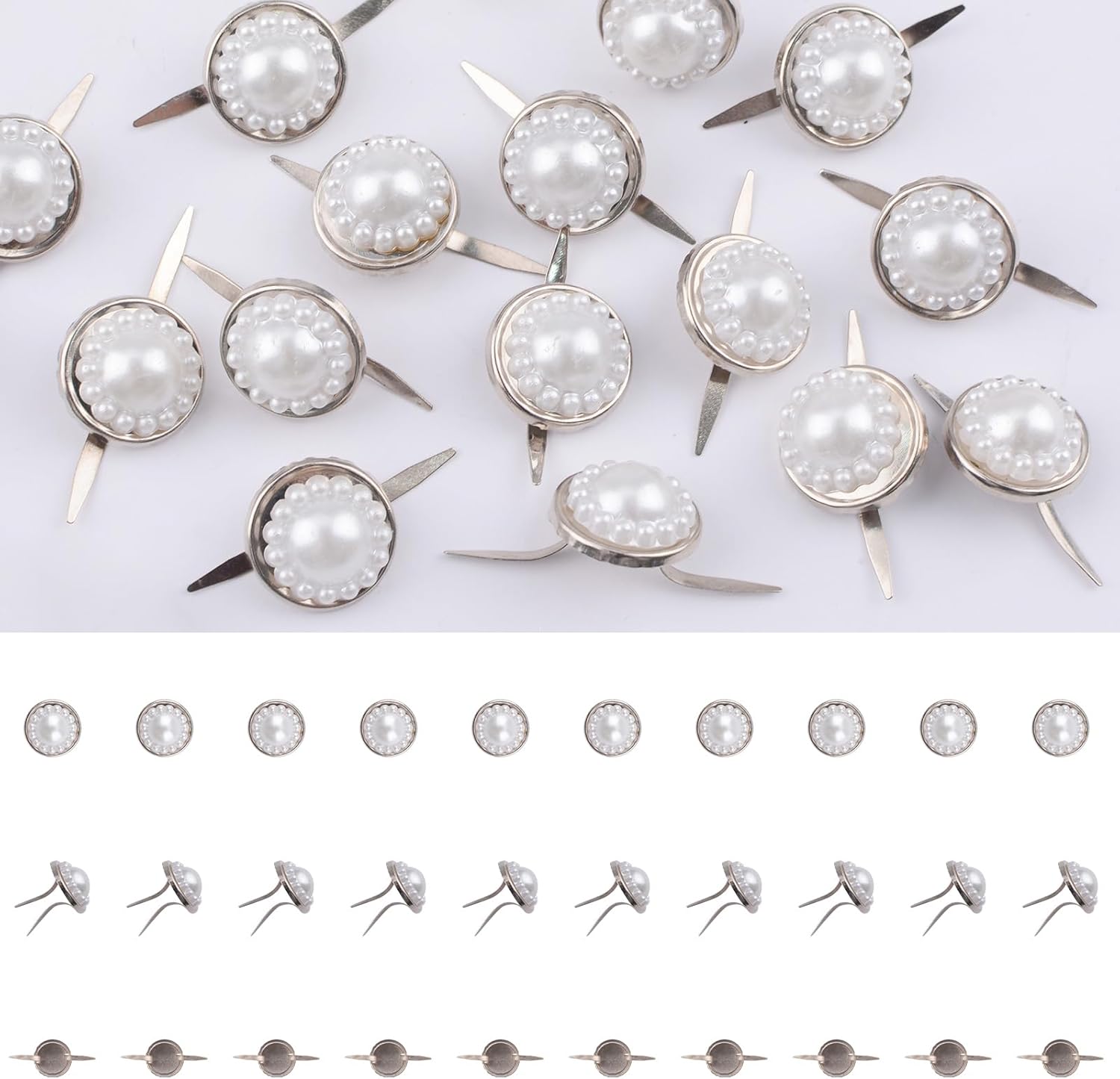 Amazon.com: URROMA 30 Pcs Split Pins, Metal Paper Fasteners Mini Brads ...