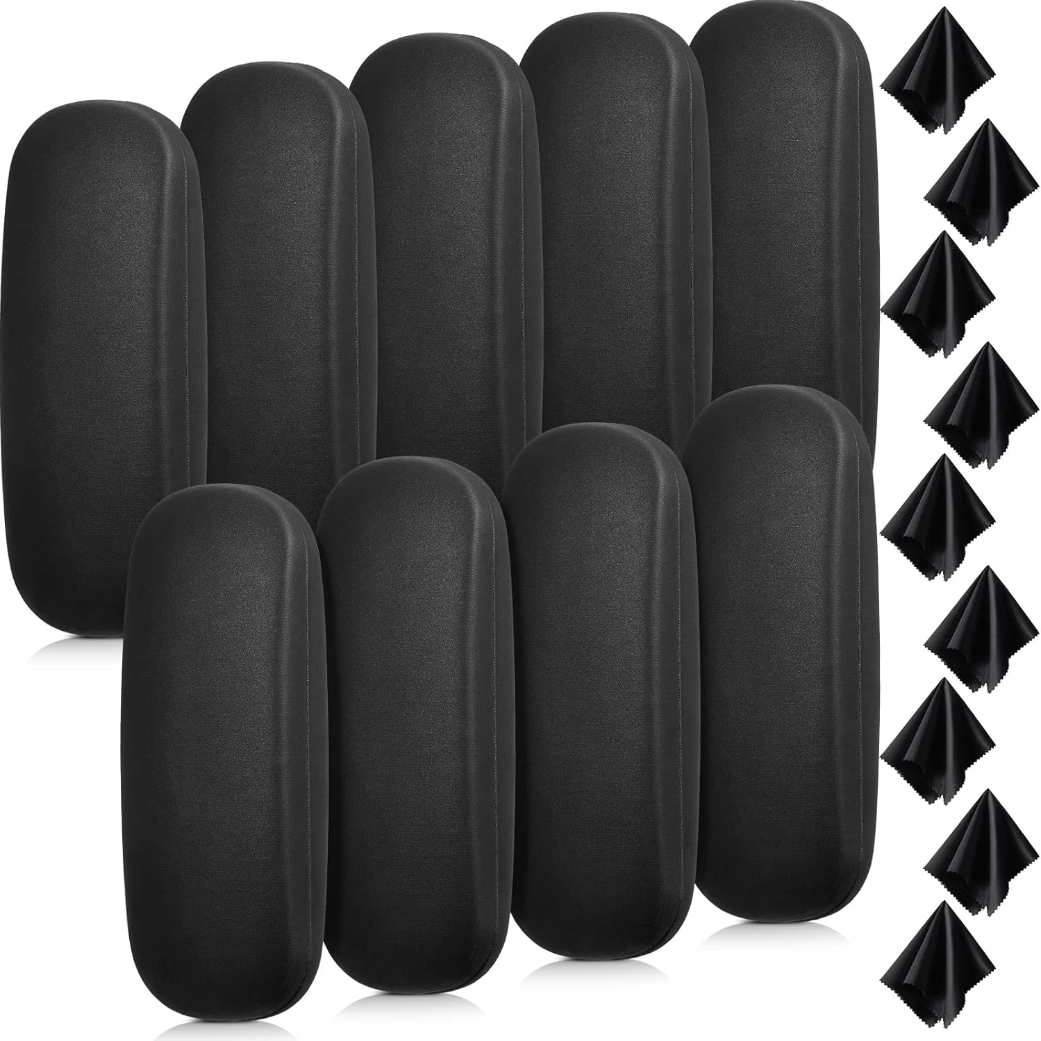 Mepase 9 Pack Black Hard Shell Eyeglasses Cases Sunglasses Case ...