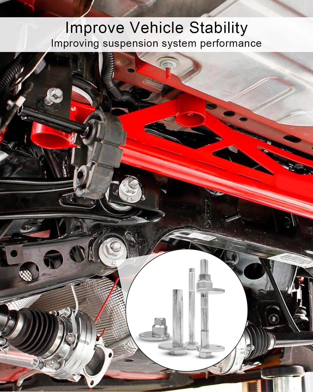 Snapklik.com : Front Camber Adjustment Bolts Toe Alignment Plates Fit ...