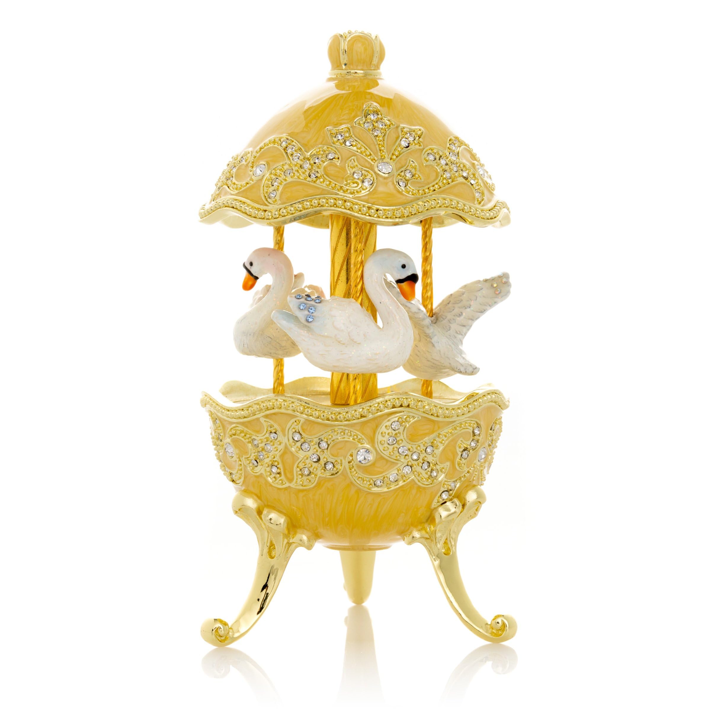 Amazon.com: Keren Kopal Yellow Wind up Musical Carousel with White ...