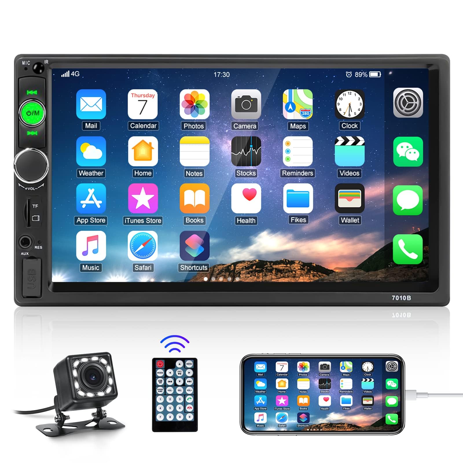 Amazon.com: Double Din Bluetooth Car Stereo 7 Inch Car MP5 Player ...