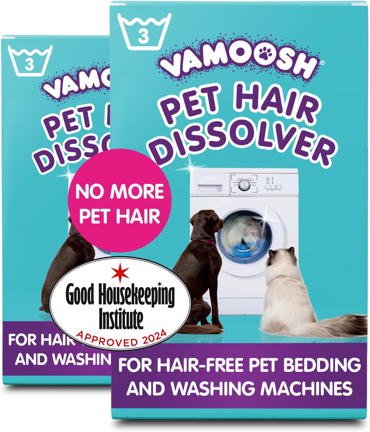 Vamoosh Pet Hair Dissolver for Washing Machines, 6x 3.5oz (2 Boxes ...