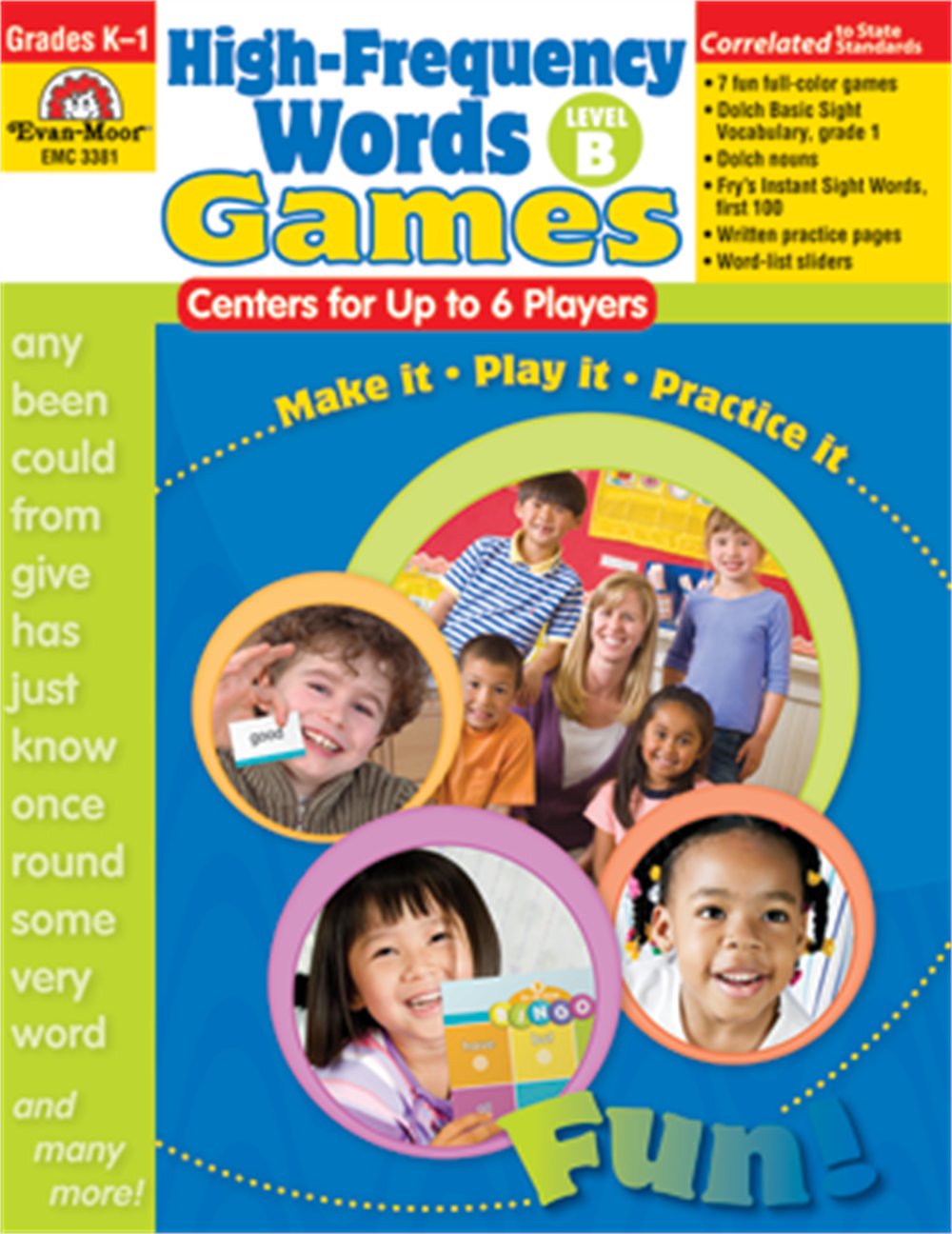 High-Frequency Words Games, Level B: Centers for Up to 6 Players ...