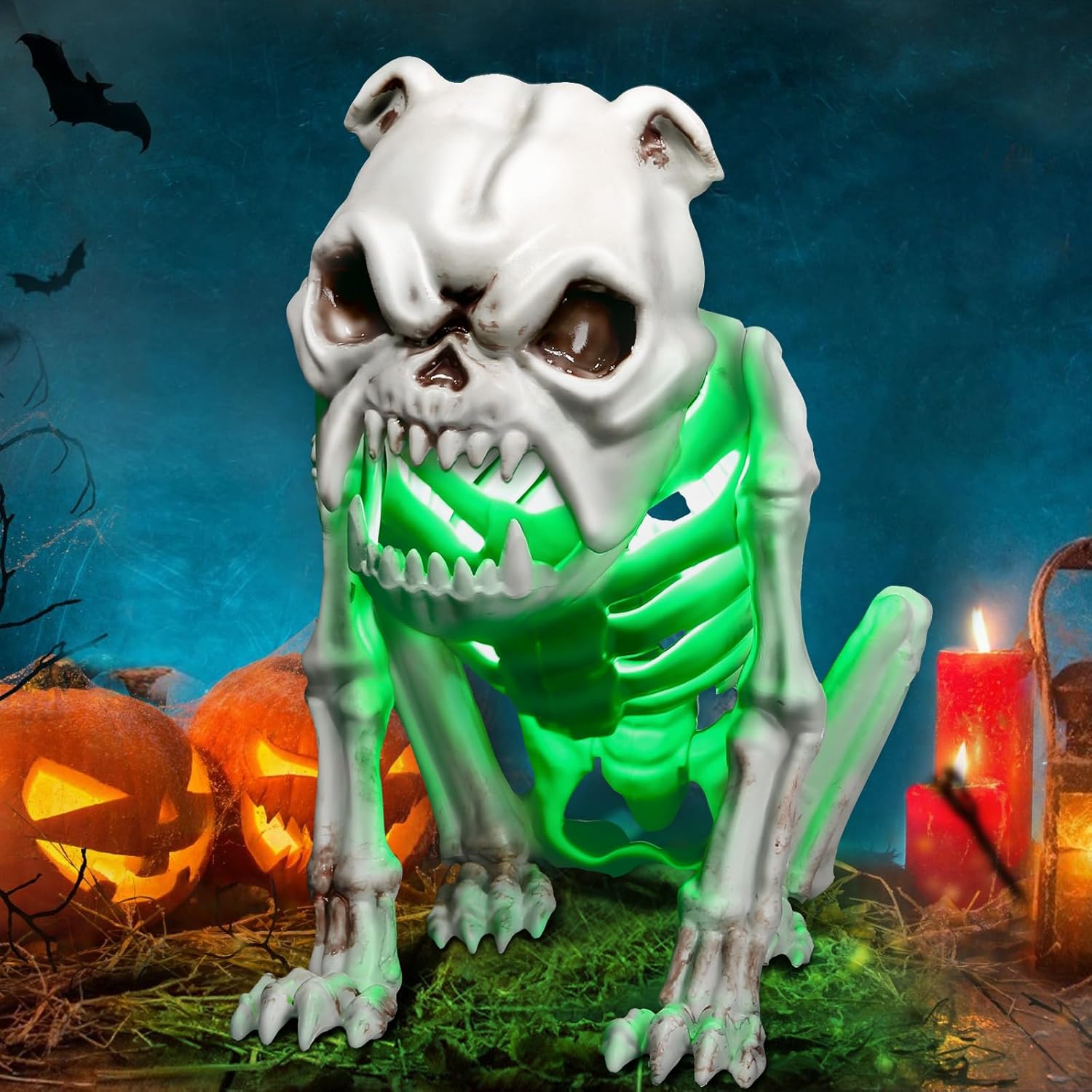 Amazon.com : Halloween Decoration Skeleton Dog, Skeleton Animal Plastic ...