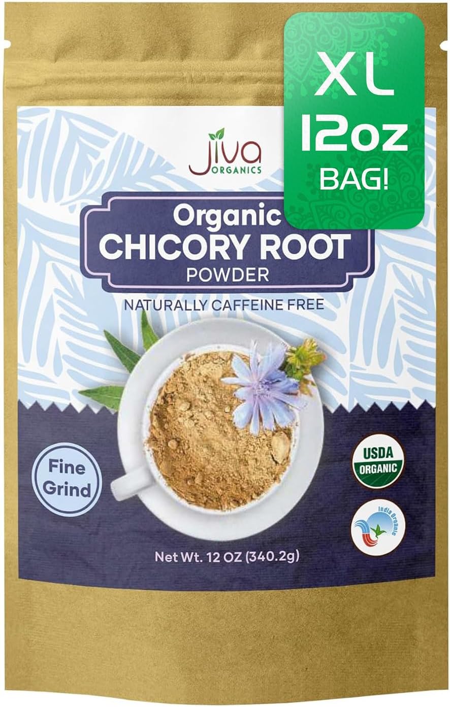 Amazon.com : Jiva Organics Instant Chicory Root Powder 12oz Bag ...