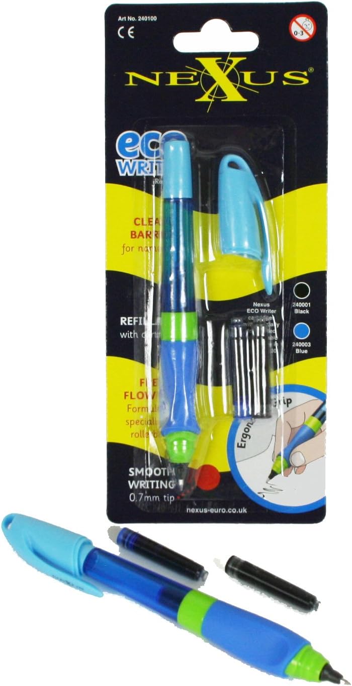 Nexus ECO Writer Refillable Rollerball Pen : Amazon.co.uk: Stationery ...