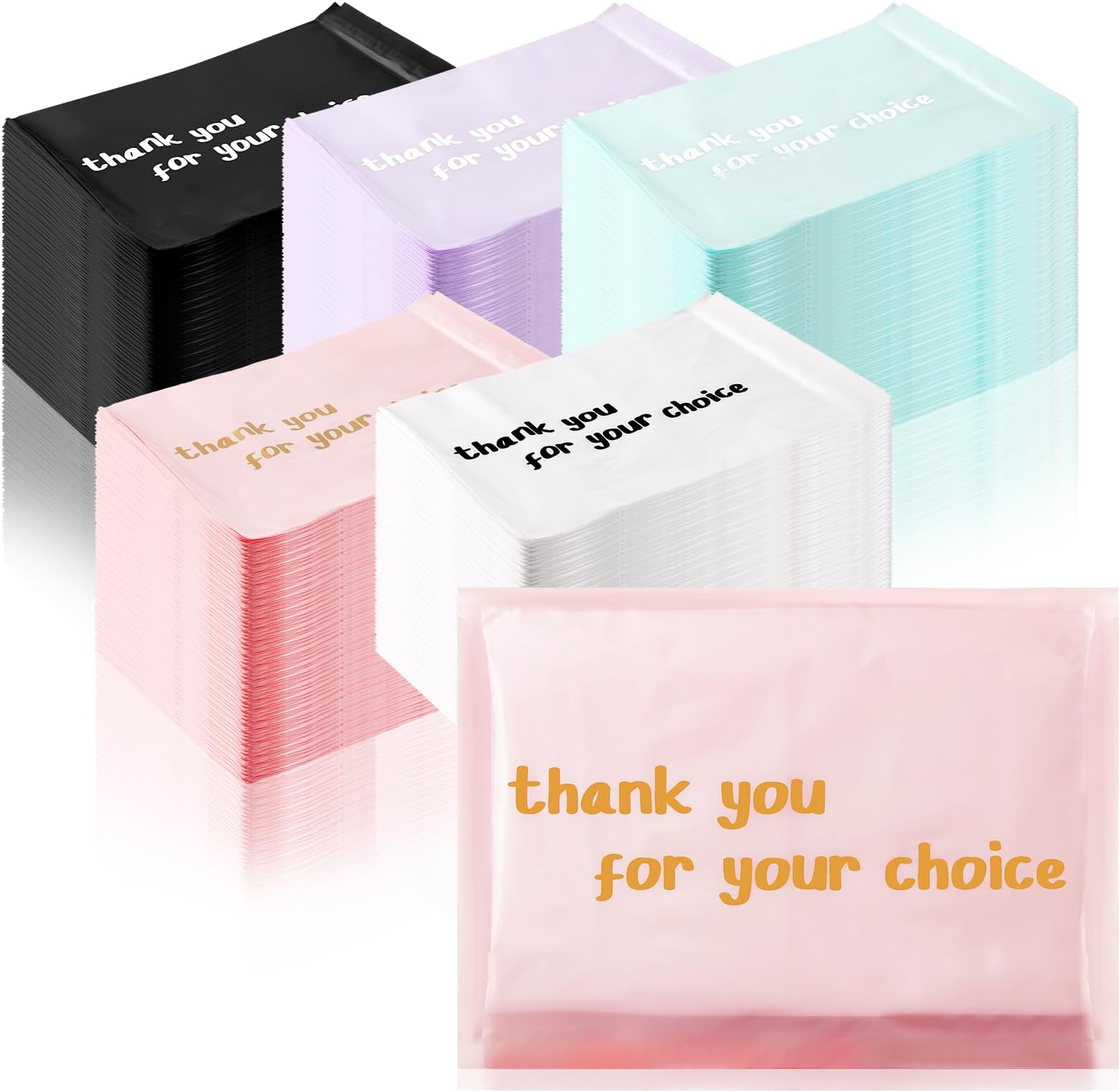 Amazon.com : TecUnite 500 Pcs Poly Mailer 10x13 Shipping Bags 5 Colors ...