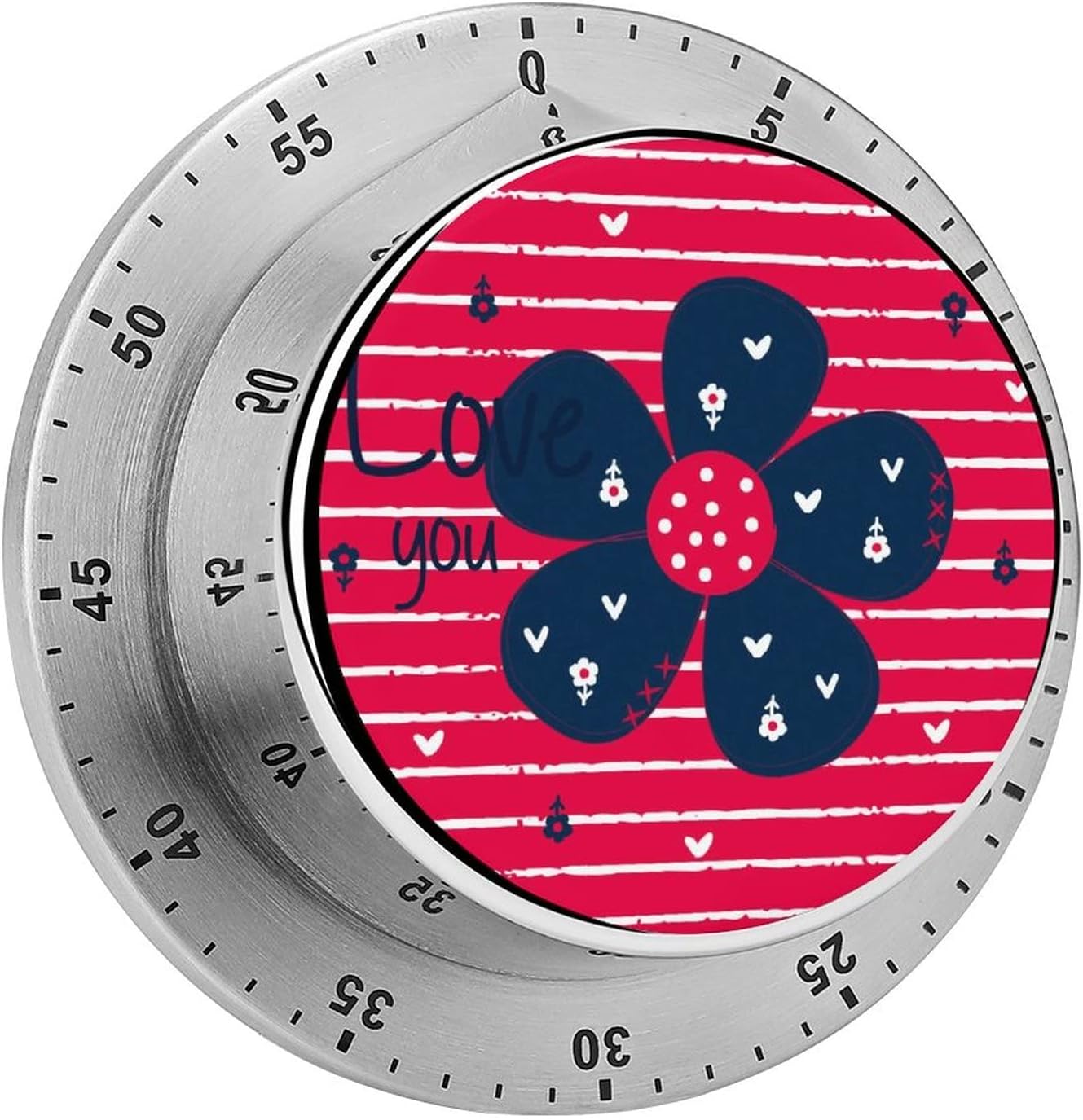 Amazon.com: Kitchen Timer Flowers Red Background Timer Magnetic Timer ...