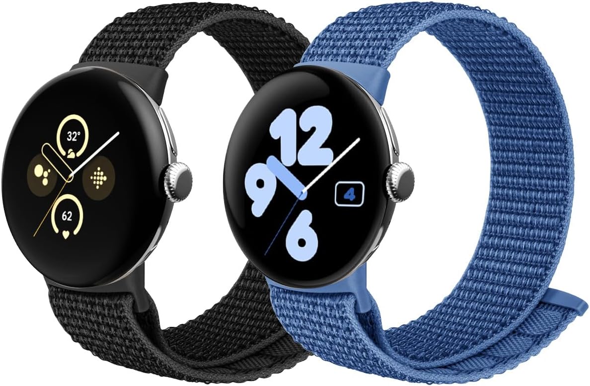 Amazon.com: Google Pixel Watch Woven Band - Lemongrass - Adjustable ...