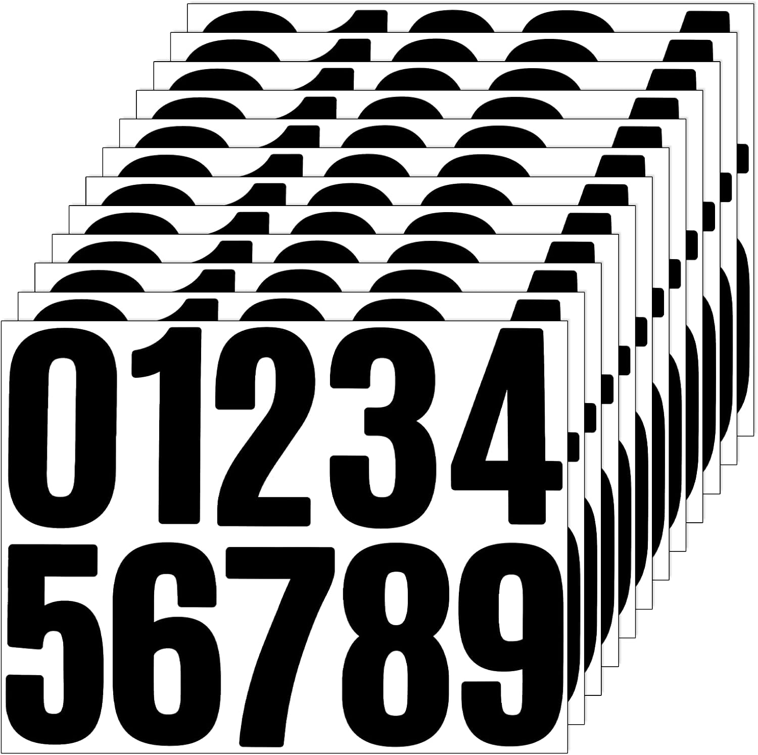 Bewudy 120 Pieces Large Number Stickers, 4 Inch Mailbox Number Stickers ...