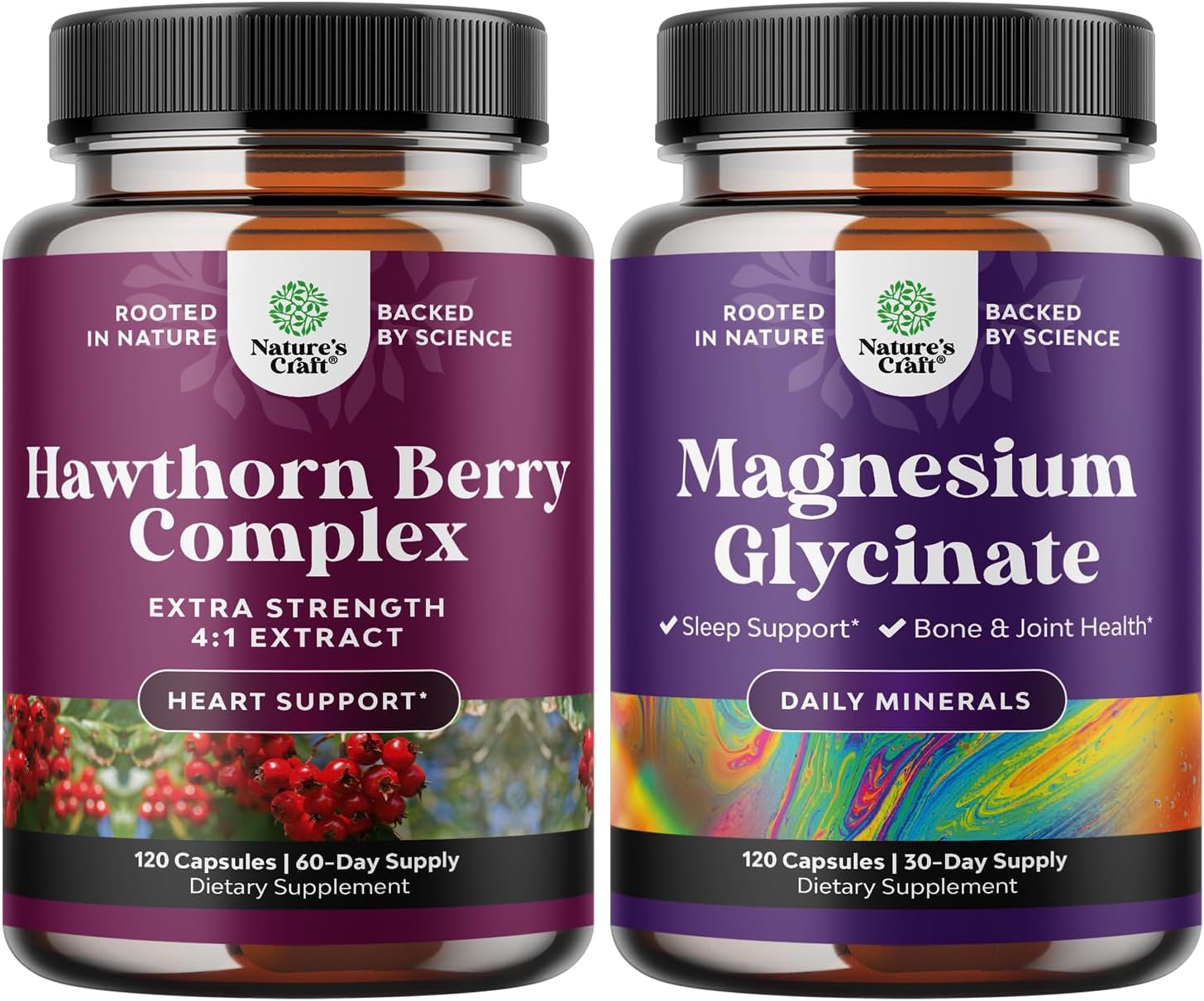 Amazon.com: Bundle of Extra Strength Hawthorn Berry Capsules - Heart ...