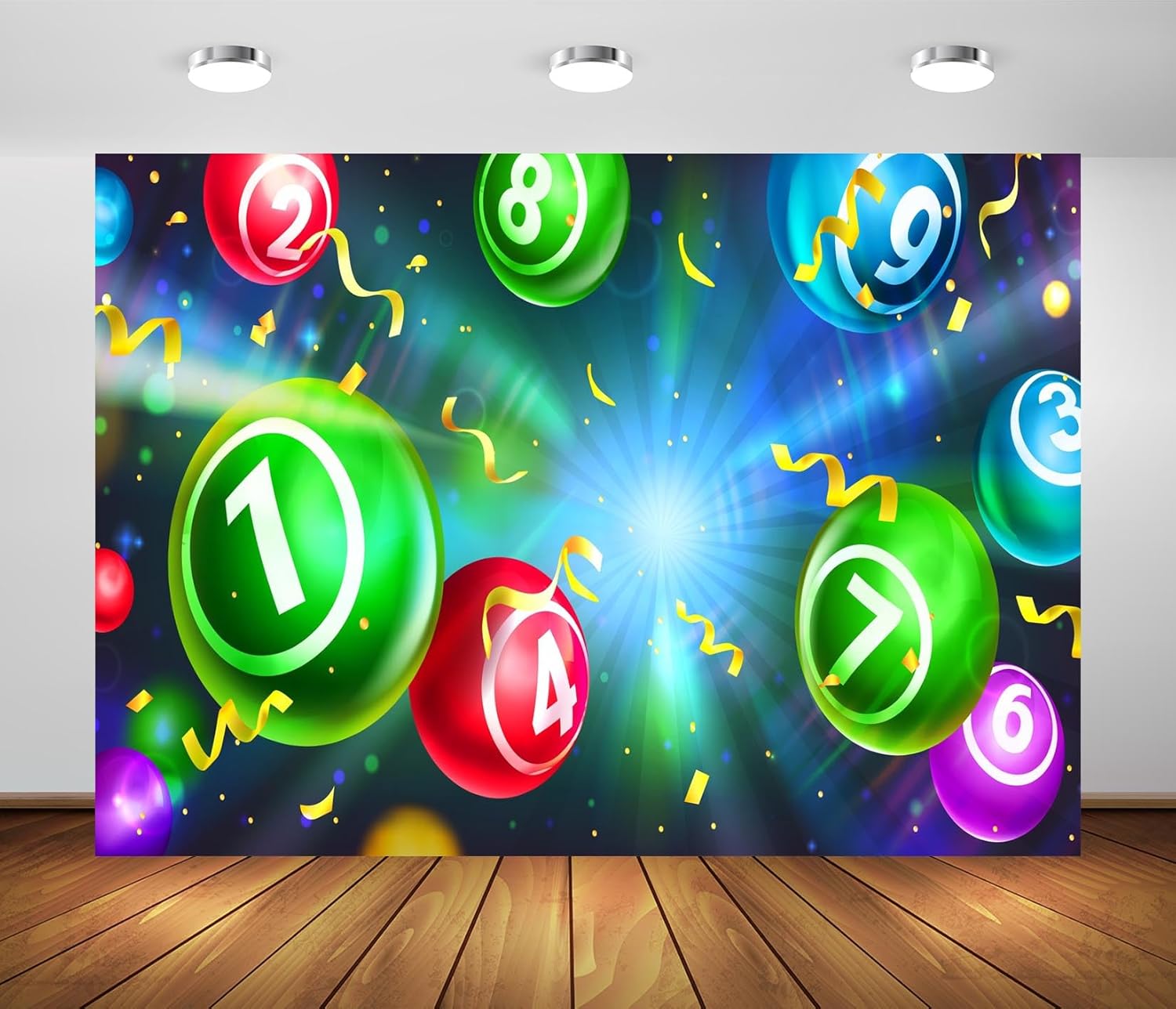 Amazon.com : BELECO 12x8ft Fabric Glitter Lottery Backdrop Lottery ...