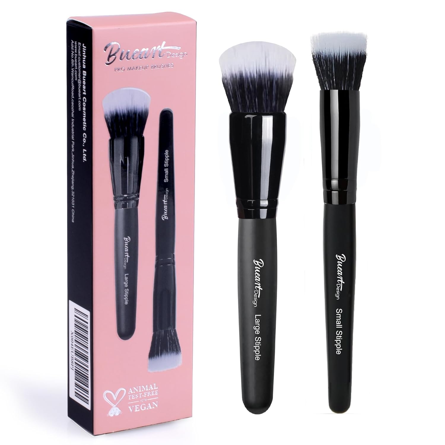 Amazon.com: Bueart Design Domed Stipple Makeup Brush with Small Stipple ...