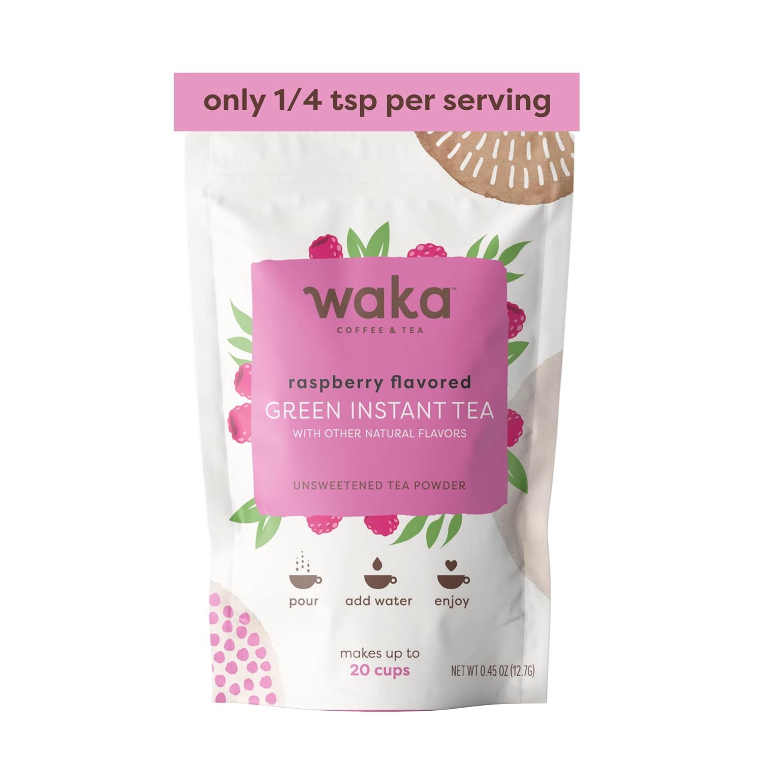 Amazon.com : Waka Instant Green Tea Mix, Raspberry Flavored - 100% Tea ...