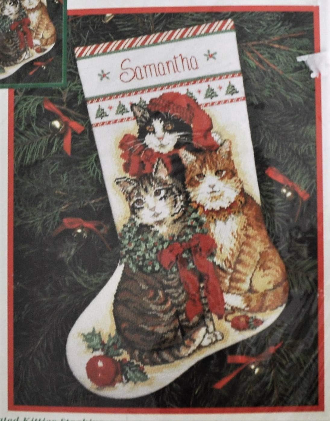 Amazon.com: Decorated Kitties Stocking Dimensions Needlepoint Stocking ...