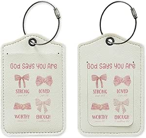 Amazon.com | Yetmadi God Says You are Christian Luggage Tag, Coquette ...
