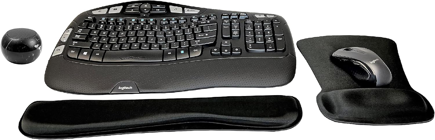 Amazon.com: Logitech MK550 Comfort Wave Wireless Keyboard & Mouse Combo ...