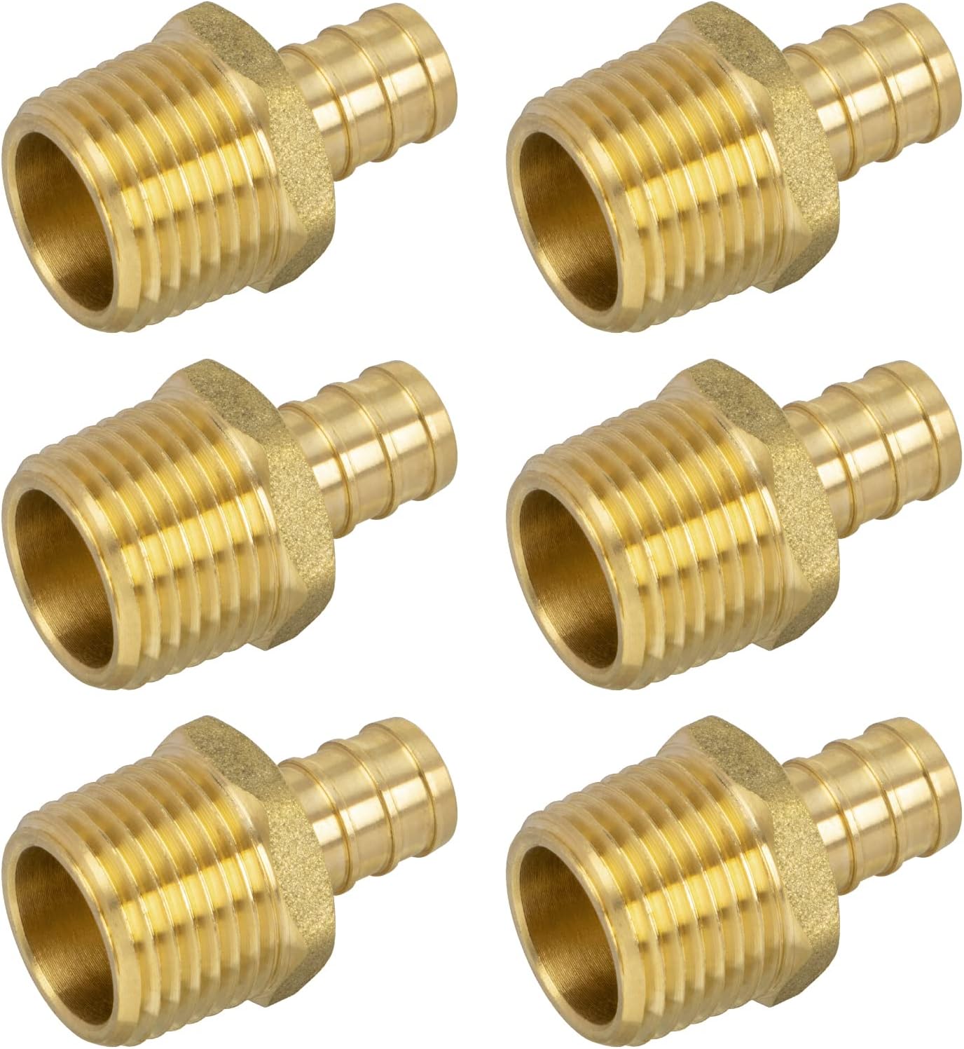 5 Piece XFITTING 1/2" Pex X 1/2" Male Adapter, Male NPT Threaded, Pex B ...