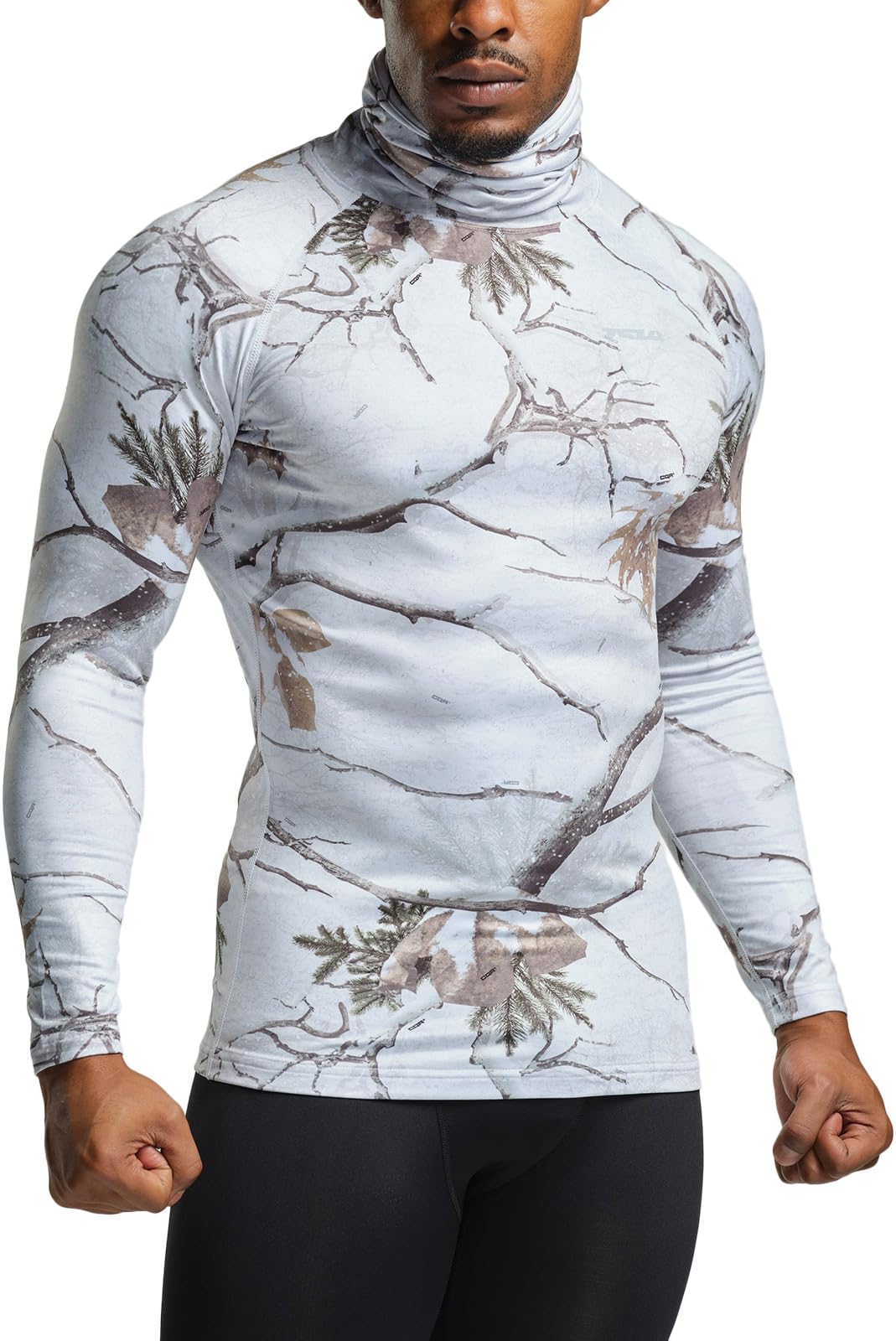 Snapklik.com : TSLA Mens UPF 50+ Mock Long Sleeve Compression Shirts