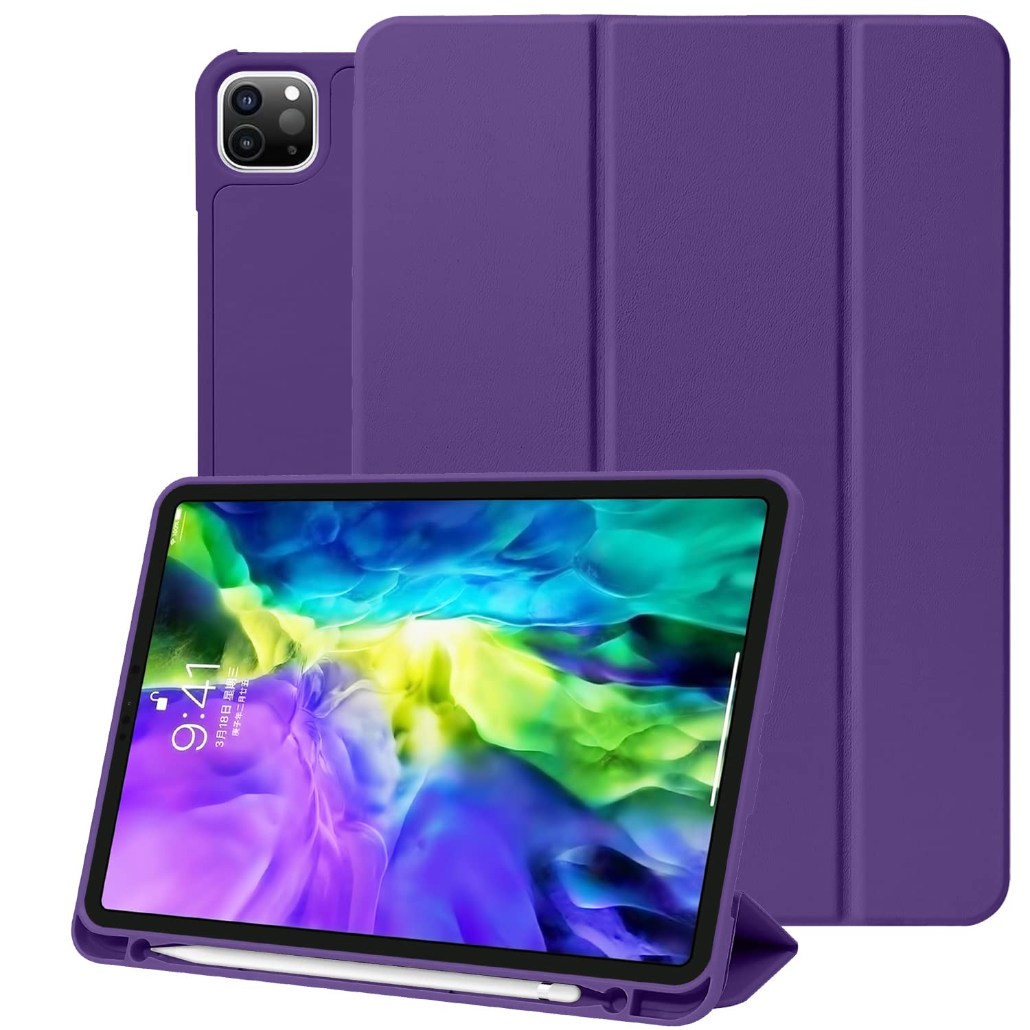 Amazon.co.jp: iPad Pro 11 ケース 2022/2021/2020/2018 モデル兼用 オートスリープ/ウェイク機能対応 iPad Air 第5 / 4 世代 ケース ...