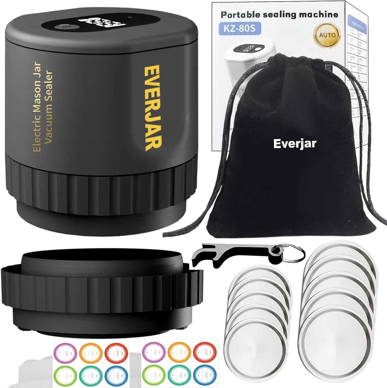 Amazon.com: YANOY Everjar - Mason Jar Vacuum, True Bright Mason Jar ...