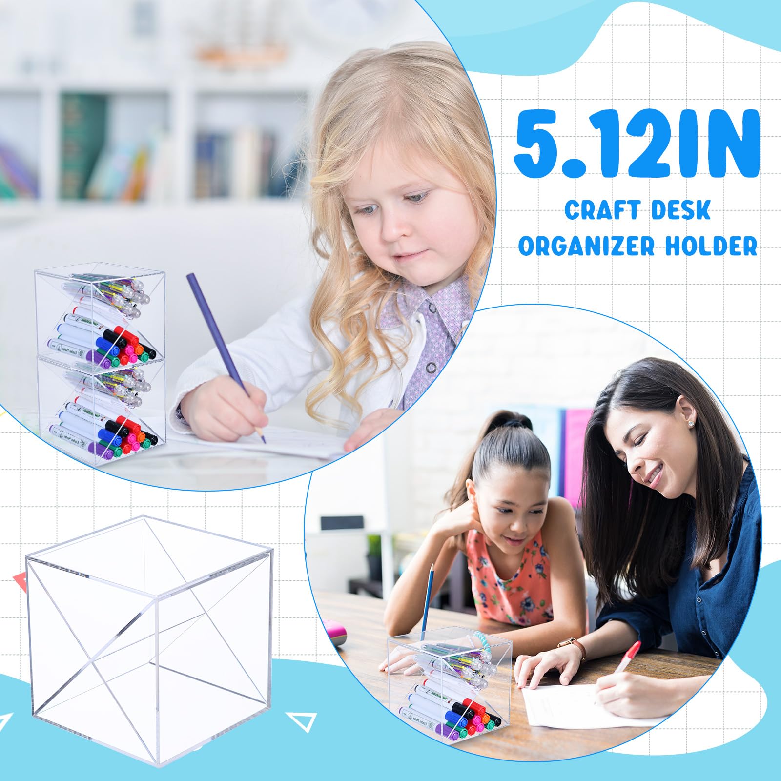 Snapklik.com : 12 Pcs Back To School Stackable Pen Organizer 5.12 Inch ...