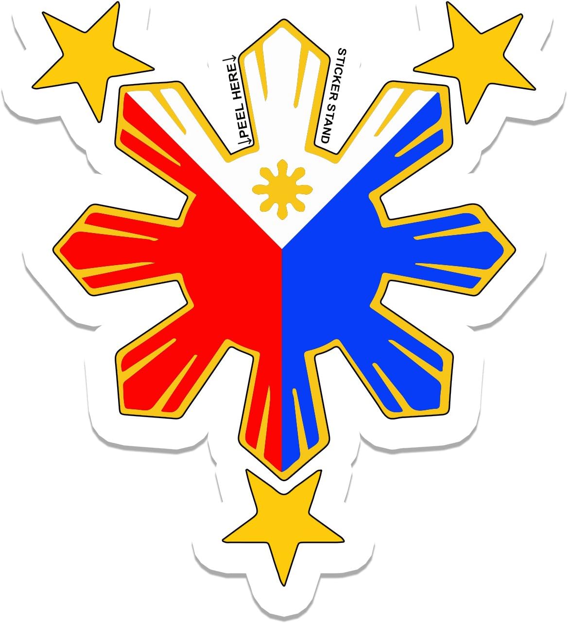 Amazon.com: Philippine Flag Sun Car Decal/Stickers : Automotive