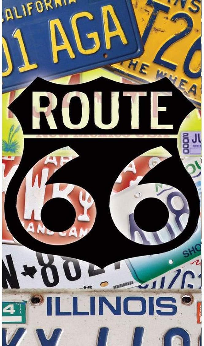 Amazon.com: Signs 4 Fun STKR36 Route 66 License Plates Sticker, Black ...