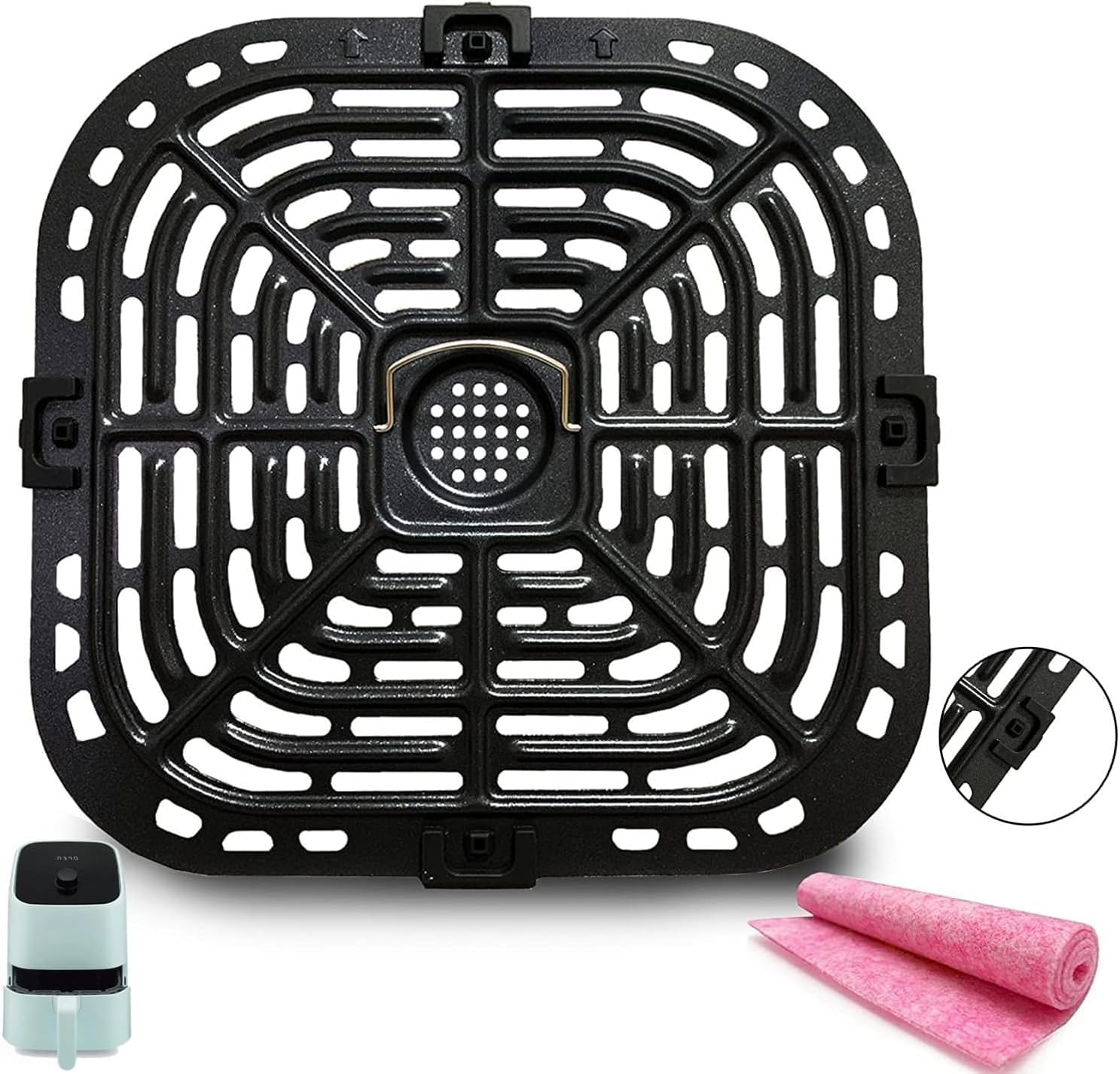 Amazon.com: Air Fryer Grill Pan for Nuwave Brio, Replacement 6 IN 1 8 ...