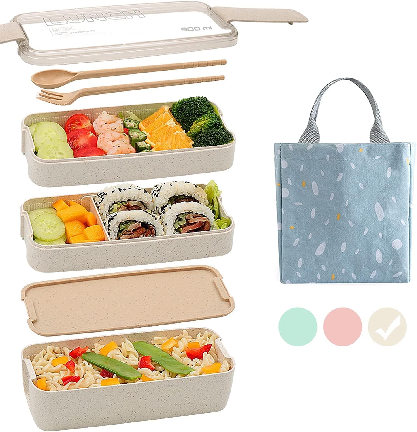 Topper Lonch Bento Box Lunch con 3 Compartimientos Topper Hermetico ...