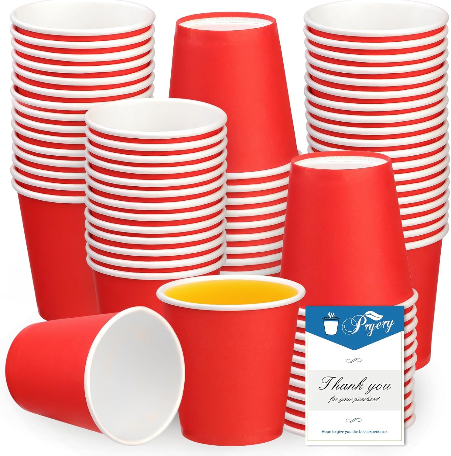 Amazon.com: Prgery 100 Pack 3oz Red Paper Cups,Mouthwash Cups ...