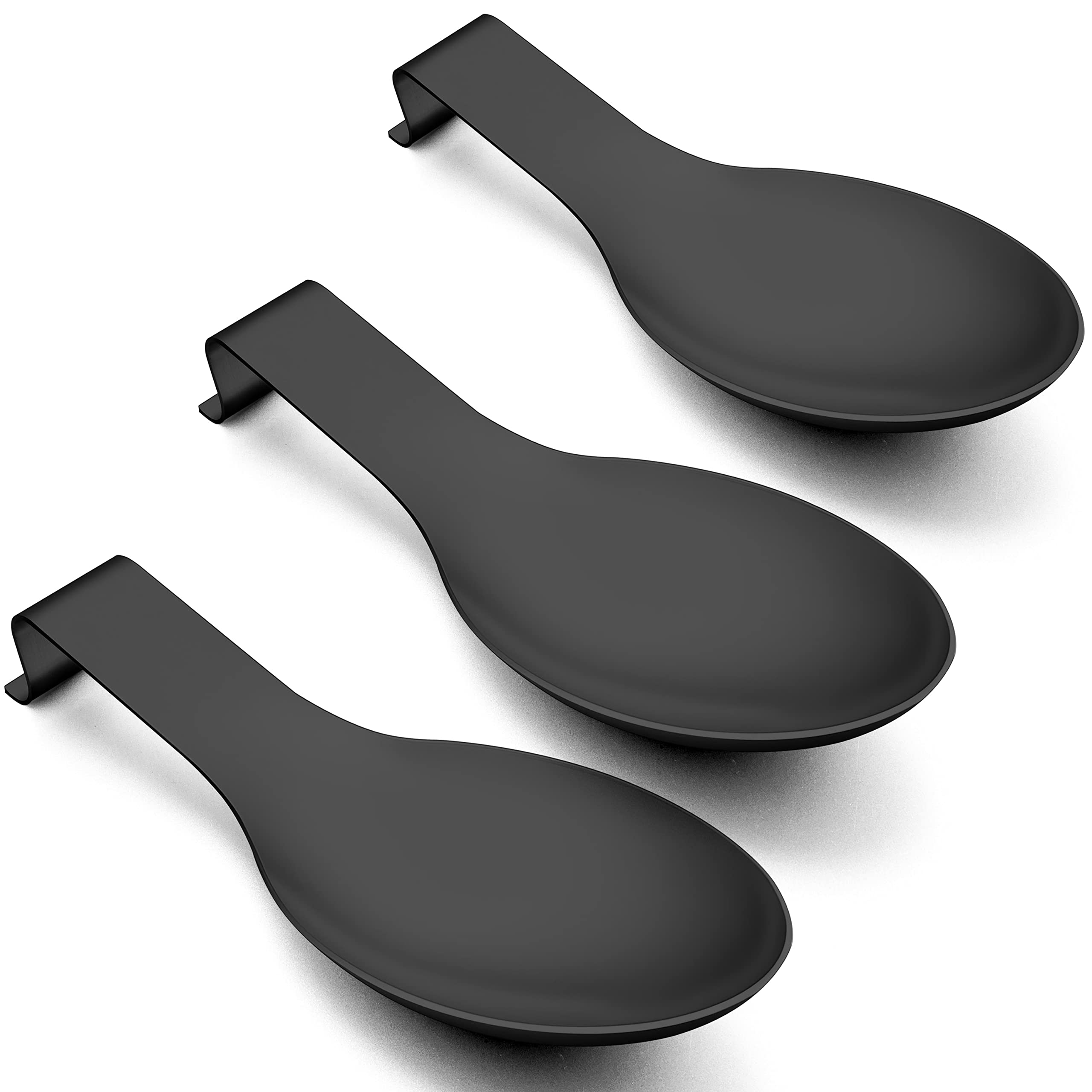 Snapklik.com : Homikit Black Spoon Rest Set Of 3 For Kitchen Counter ...
