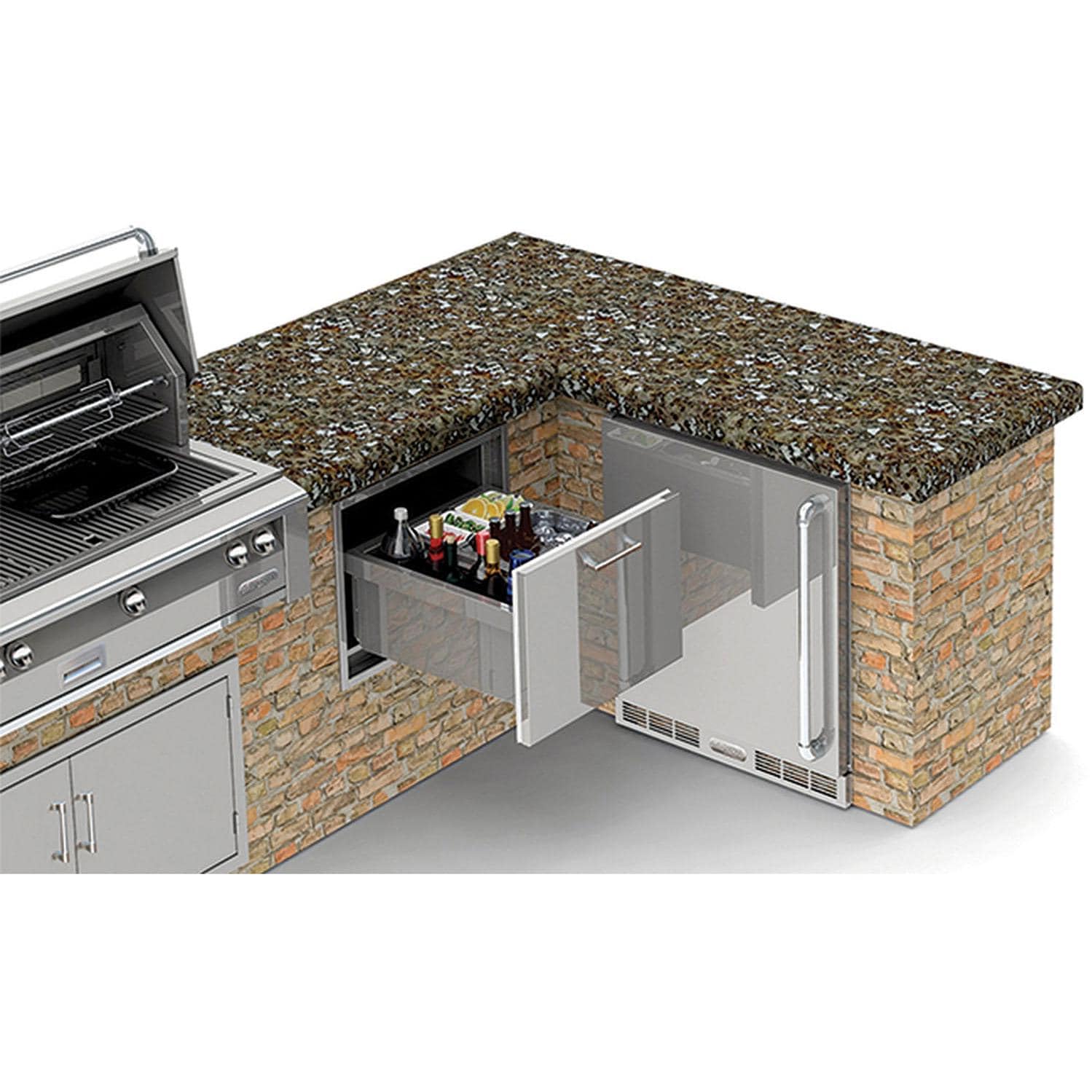 Amazon.com: Alfresco Under Counter Ice Drawer and Insulated Beverage ...