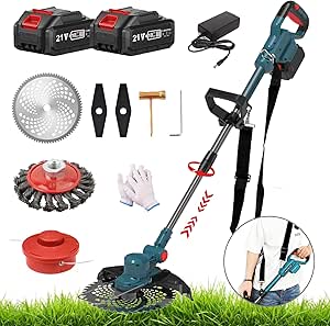 Amazon.com: Hengriacly Weed Wacker eléctrico con batería de 4000 mAh ...