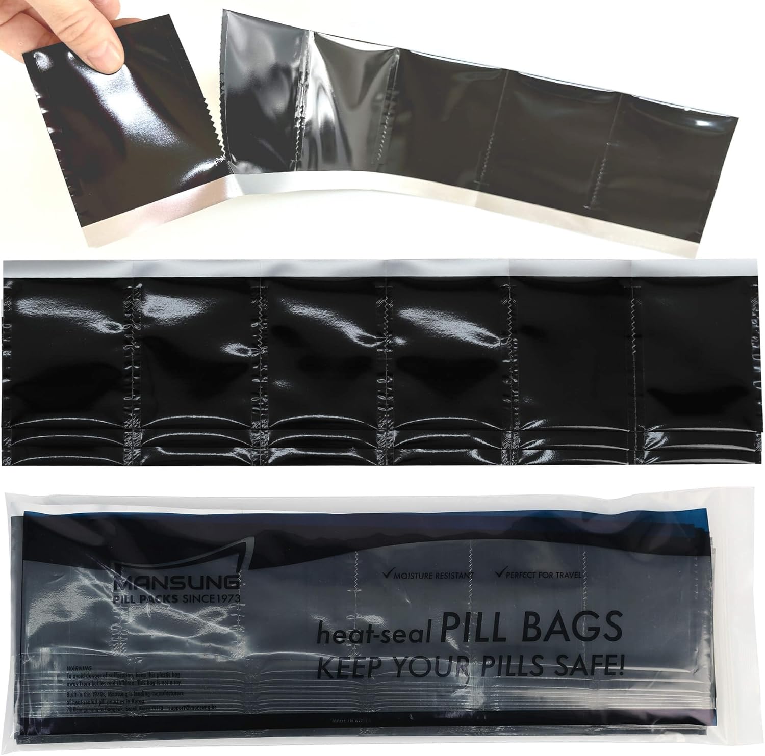 Amazon.com: Mansung M 600 - Mylar Heat Seal Pill Bags 2.7x3.5 inch ...