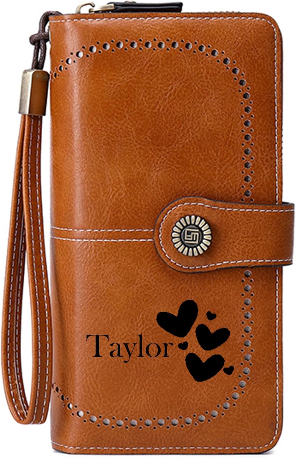 Amazon.com: Custom Wristlet Wallet,Personalized Engraved Name Wallets ...