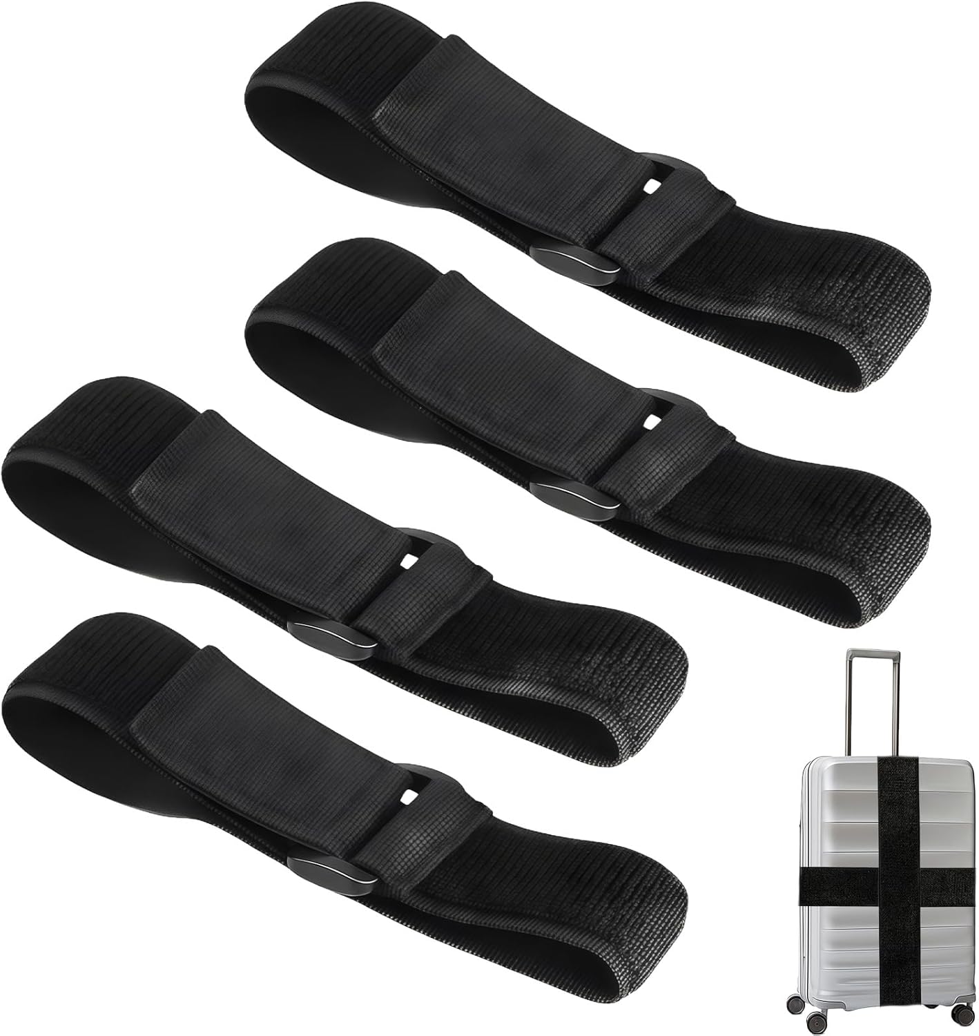 4 PCS Adjustable Straps Yoga Mat Strap, Elastic Straps Adjustable ...