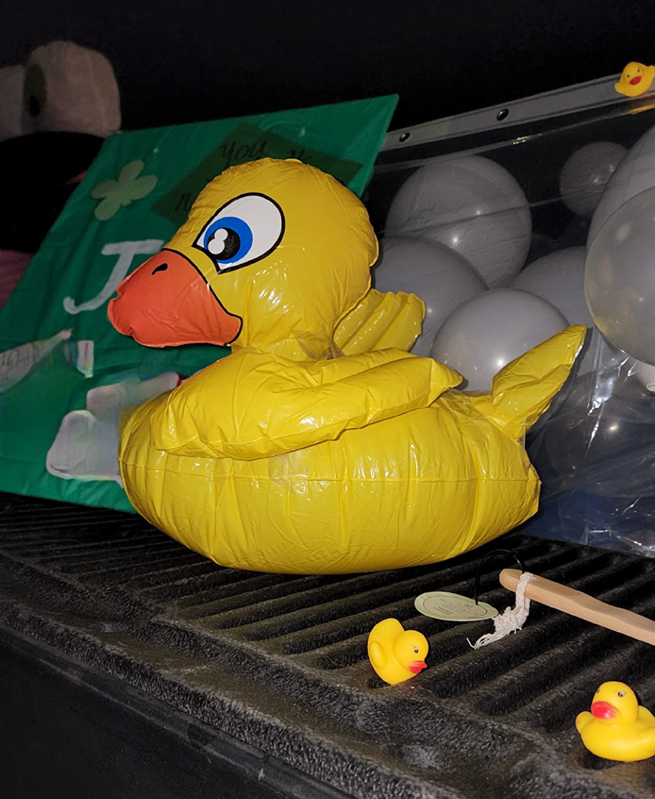 Amazon.com: Rubber Duck Inflate Blow Up Pool, Beach Party Decoration ...