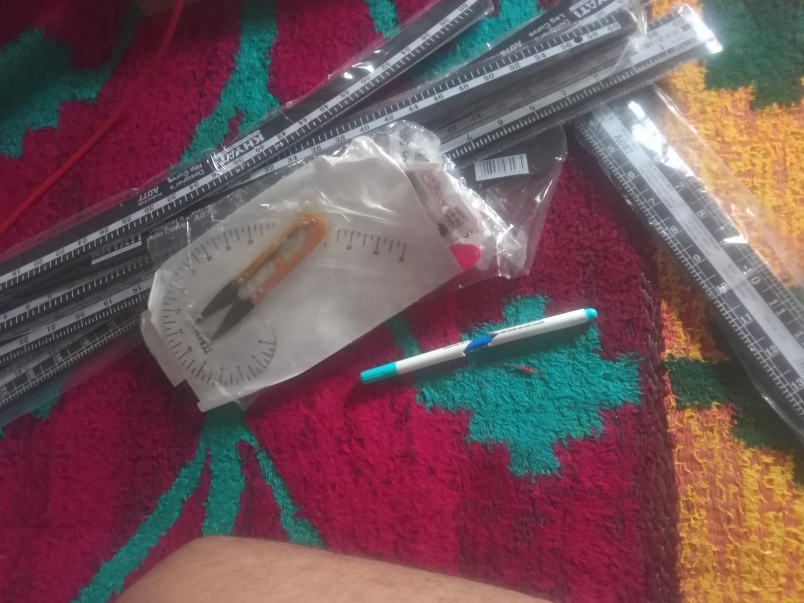 Artonezt Fashion Design Scale (Black) Pattern Making Ruler Kit Fashion ...