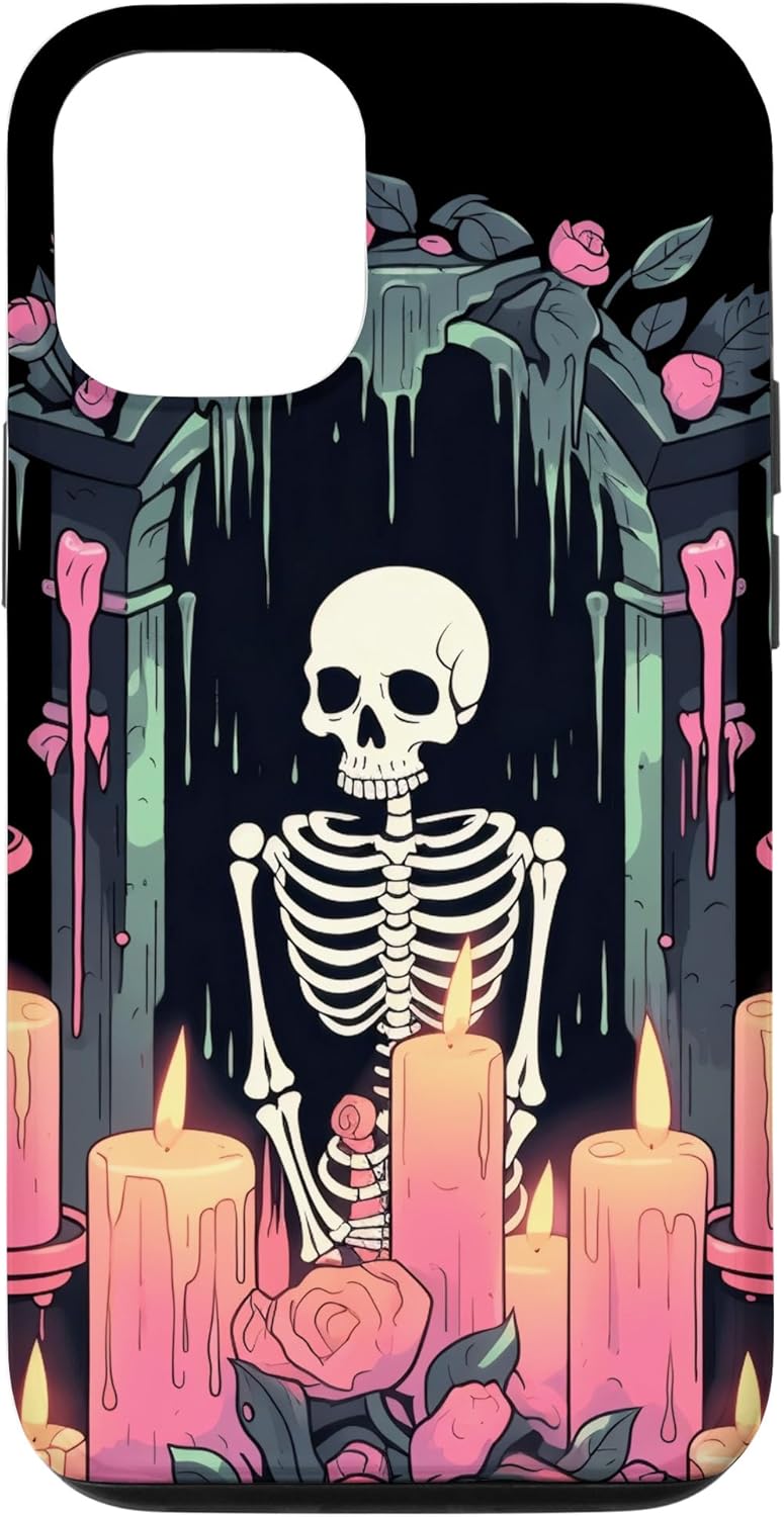 Amazon.com: iPhone 13 Pastel Goth Skeleton Coffin Gothic Occult Nu Goth ...
