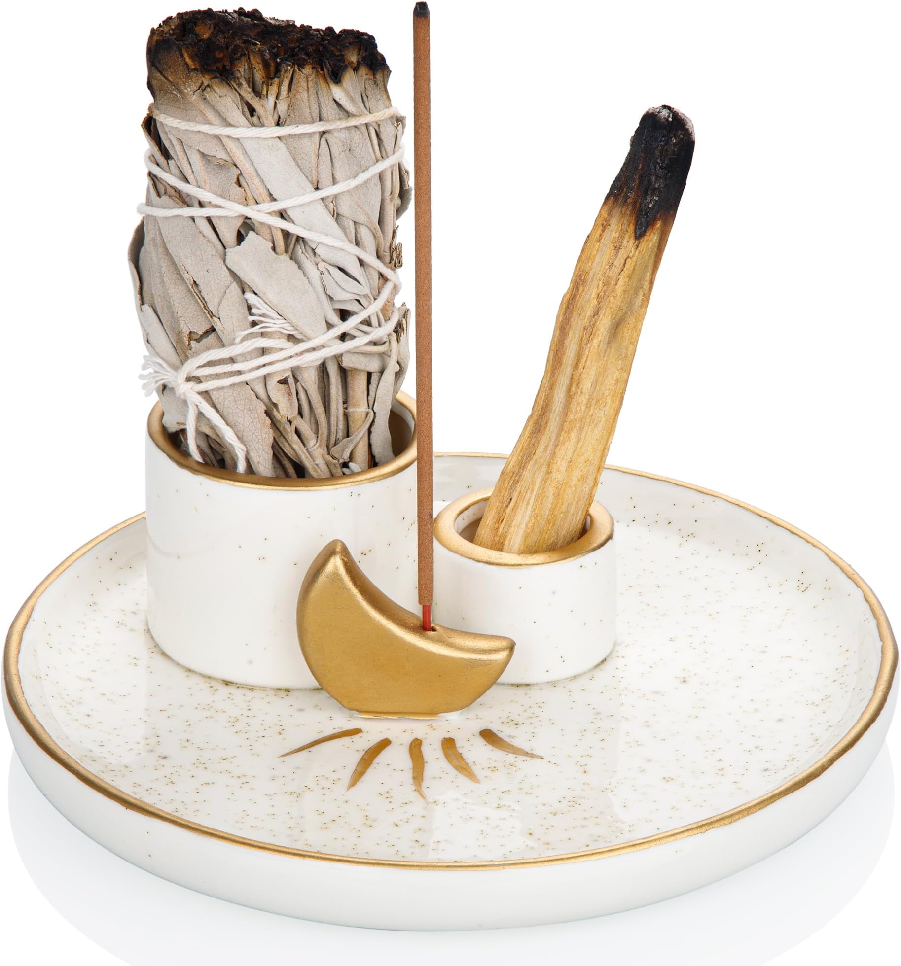 Amazon.com: Crystal Tree Palo Santo Holder, 7 Chakra Incense Holder ...