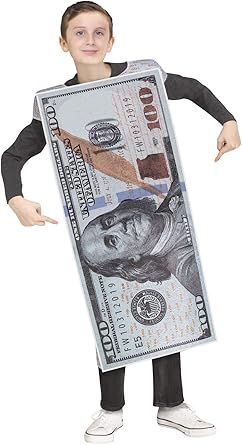 Amazon.com: Fun World Kids 100 Dollar Bill Costume Standard : Toys & Games