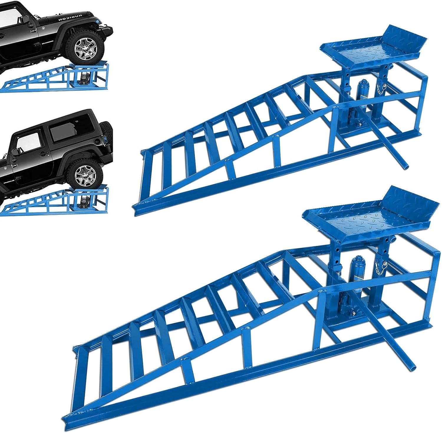 Amazon.com: DYUNCZ 2T / 4400lbs Hydraulic Car Ramps, Car Ramps for Oil ...