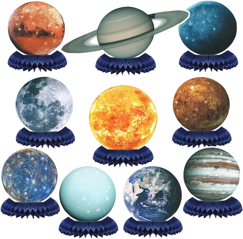 Amazon.com: Outer Space Honeycomb,10 PCS Space Solar System Honeycomb ...