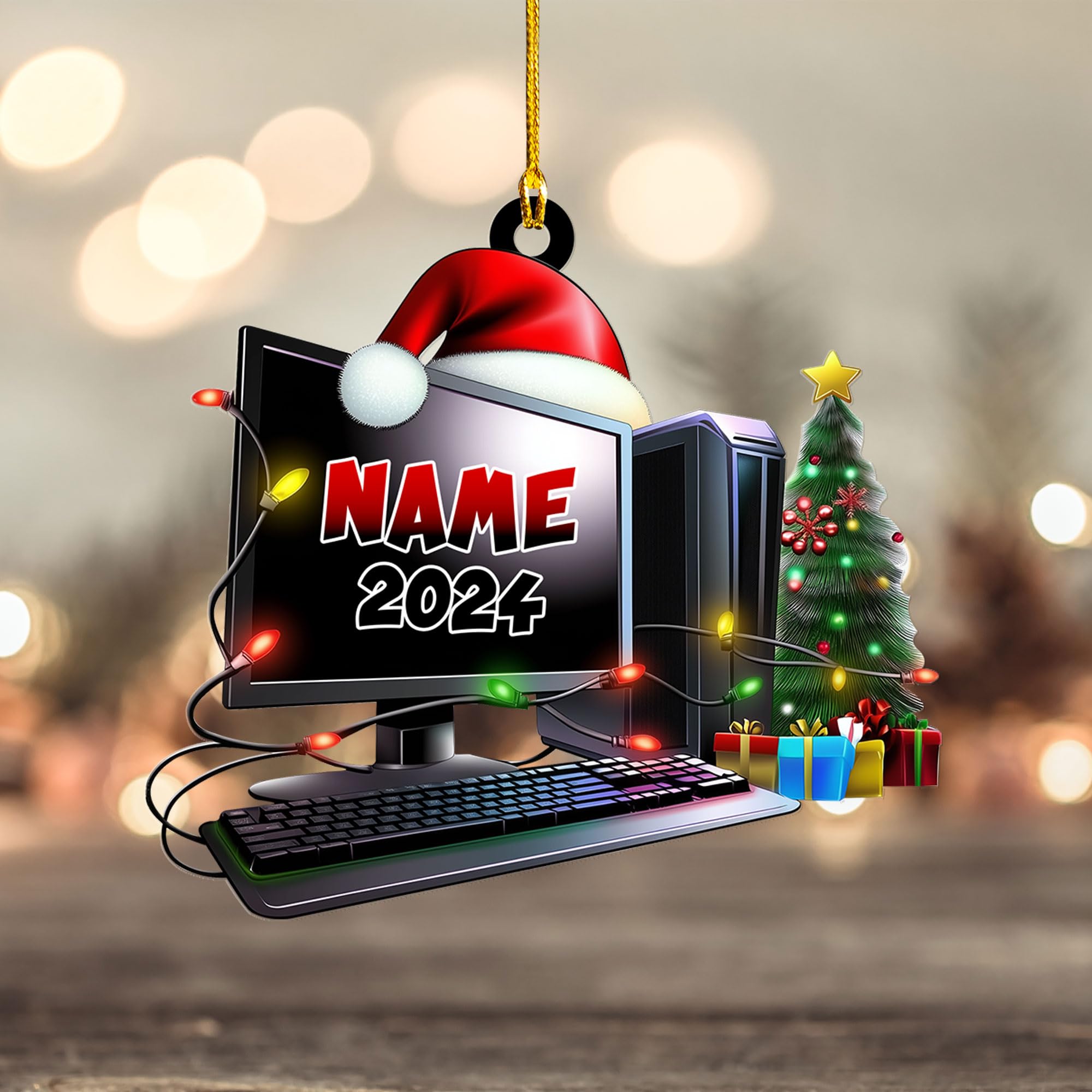 Amazon.com: AOVL Custom Gamer Ornament Gaming Ornaments 2024 Computer ...