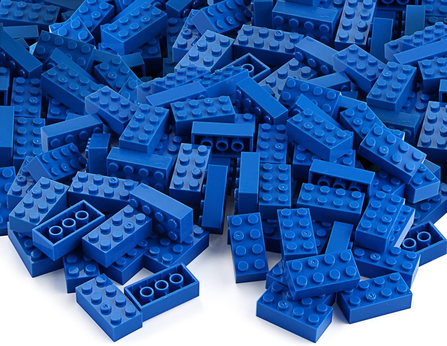 Amazon.com: Feleph Basic Parts 320 Pieces 2x4 Blue Bricks Building ...