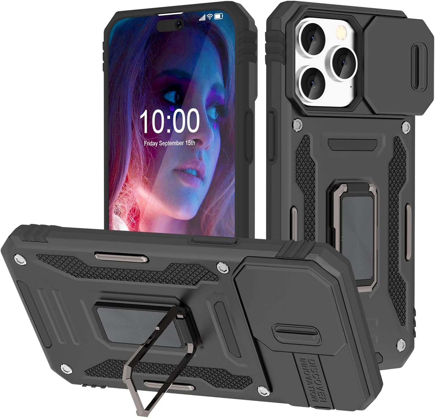Amazon.com: KUPENG Phone Case for iPhone 15 Pro Case with Slide Camera ...